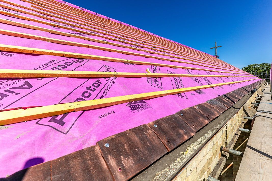 Proctor Air used in St Mary’s Barton roof renovation | Roofing Cladding ...